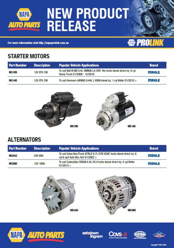 MAHLE Starter Motors & Alternators | NAPA