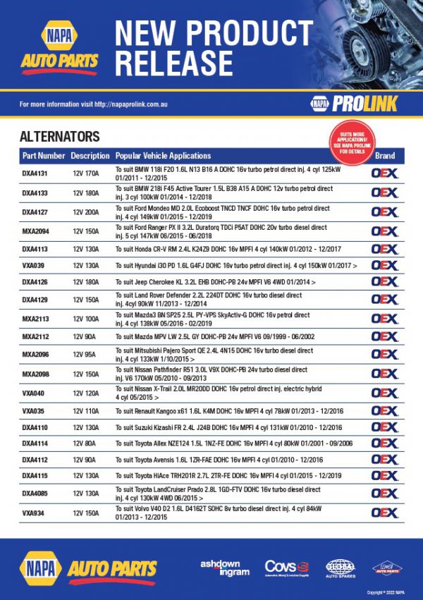 Vehicle Application Guides | NAPA Auto Parts