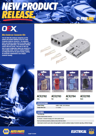 OEX Mini Anderson Connector Kits | NAPA