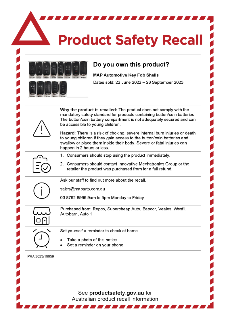 Product Safety Recall Notices | NAPA