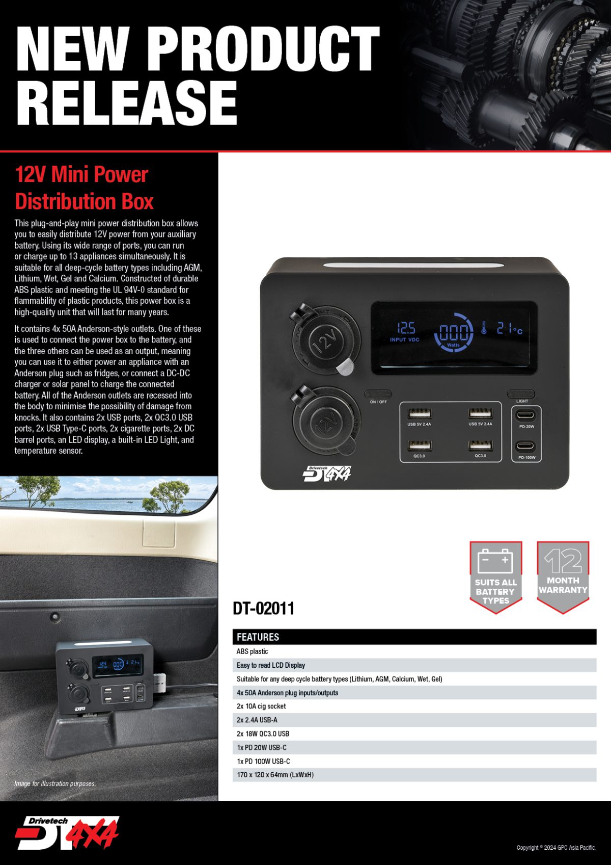 DT4x4 12V Mini Power Distribution Box – NAPA